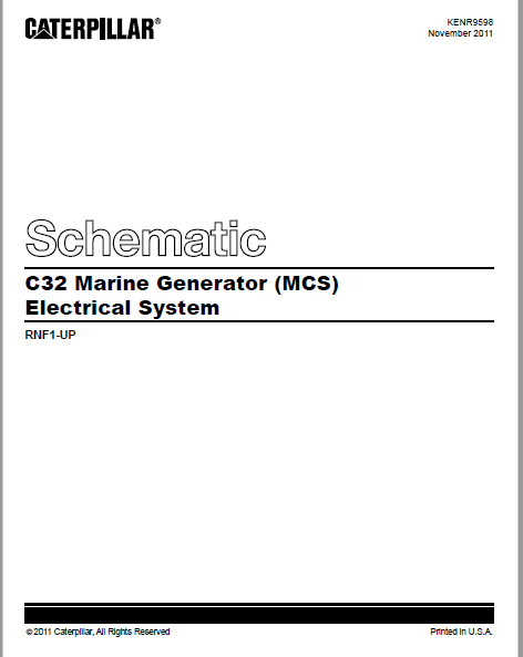 En Cat Marine Products C32 Marine Generator (MCS) Electrical System ...