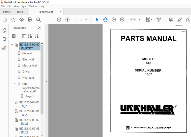 CAT Continuous Haulage 848 Parts Manual - PDF DOWNLOAD - HeyDownloads ...