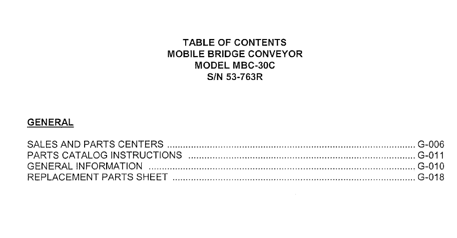 CAT Continuous Haulage MBC-30C 53-763R Parts Manual - PDF DOWNLOAD ...