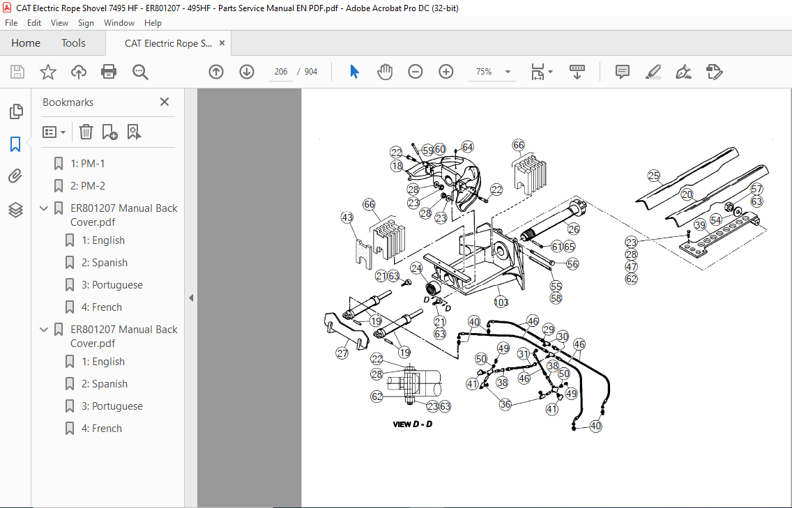 Cat 495HF Electric Rope Shovel Parts Manual - PDF DOWNLOAD