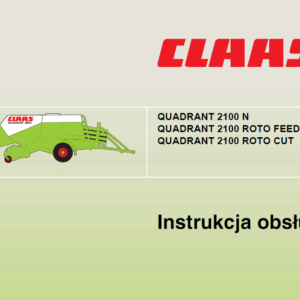 Claas Baler Quadrant 2100 N 2100 Roto Feed 2100 Roto Cut Operator's ...