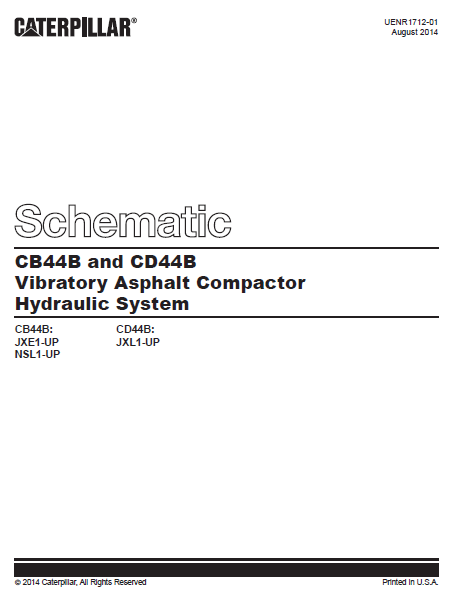 EN CAT Paving Compactor CB44B CD44B Vibratory Asphalt Hydraulic ...