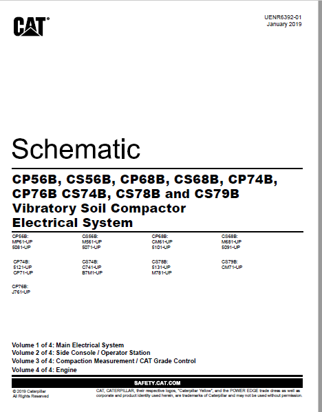 EN CAT Paving Compactor CP56B CS56B CP68B CS68B CP74B CP76B CS74B CS78B ...