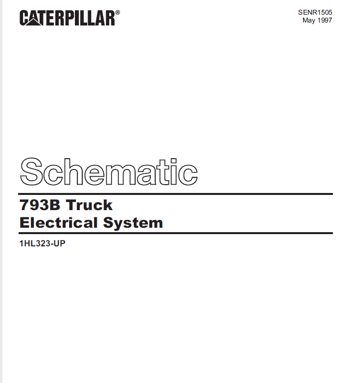 EN Cat Off-Highway Truck 793B Truck Electrical System Schematic Manual ...