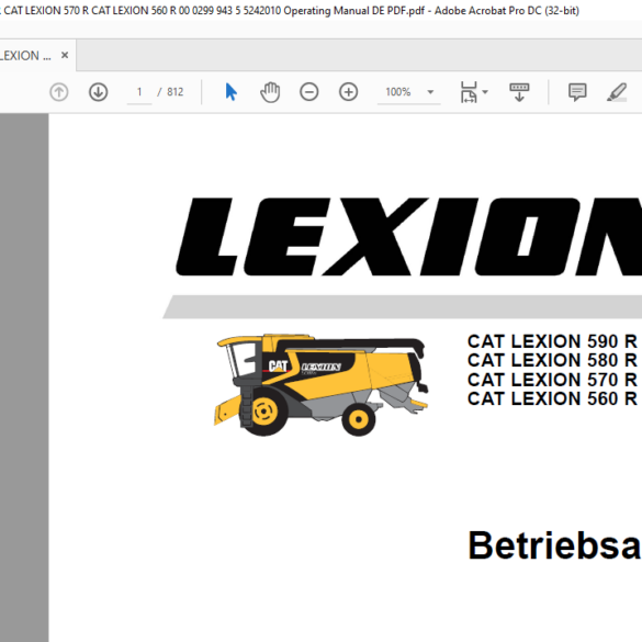CLAAS CAT LEXION 590 R CAT LEXION 580 R CAT LEXION 570 R CAT LEXION 560 ...