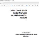 John Deere Waratah Harvester Head H215E Schematic Manual - PDF DOWNLOAD - HeyDownloads - Manual ...