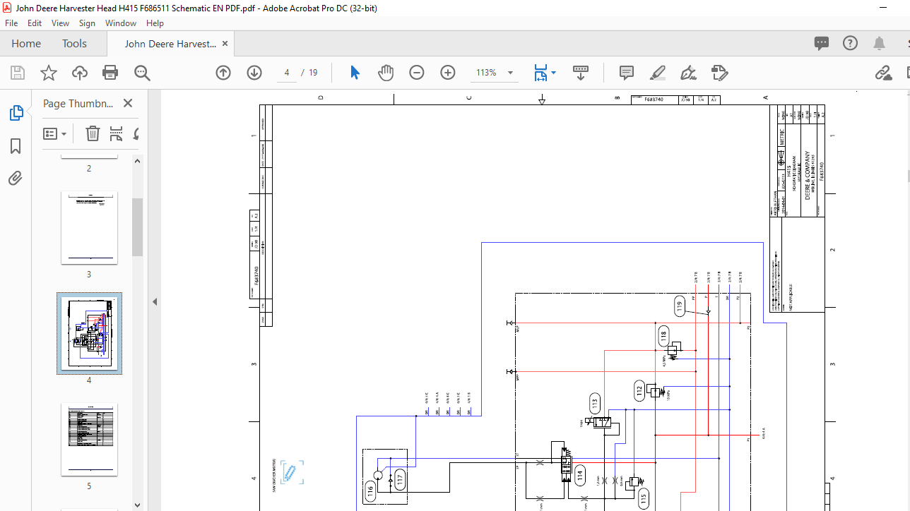 John Deere H415 Harvester Head Schematic Manual – PDF DOWNLOAD ...