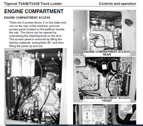 Tigercat T240B T245B Track Loader Operator's Manual - PDF DOWNLOAD