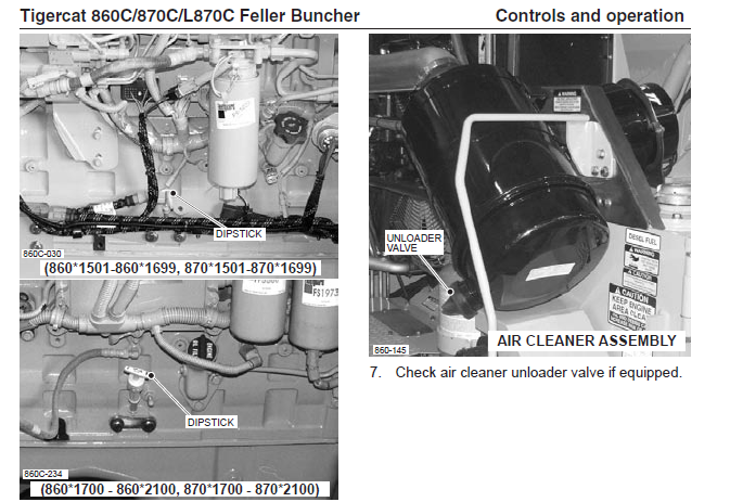 Tigercat 860C 870C L870C FELLER BUNCHER OPERATOR’S MANUAL – PDF ...