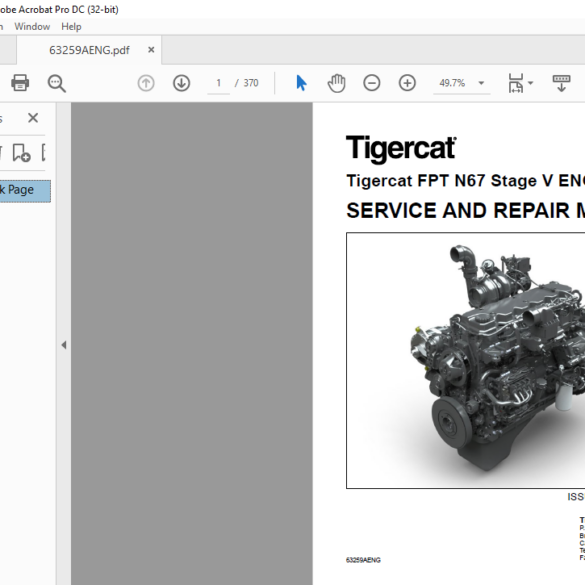 Tigercat FPT N67 Stage V ENGINE Service & Repair Manual - HeyDownloads ...