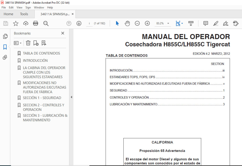 Tigercat H855C LH855C Cosechadora MANUAL DEL OPERADOR – PDF DOWNLOAD ...