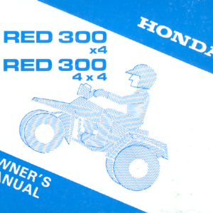 Honda BIG RED 300 X4 BIG RED 300 4 X4 OWNER'S MANUAL - PDF DOWNLOAD ...