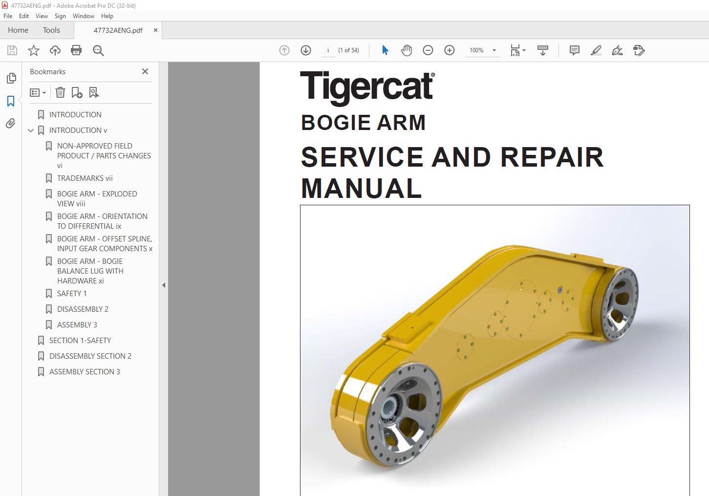 Tigercat BOGIE ARM SERVICE AND REPAIR MANUAL – PDF DOWNLOAD ...