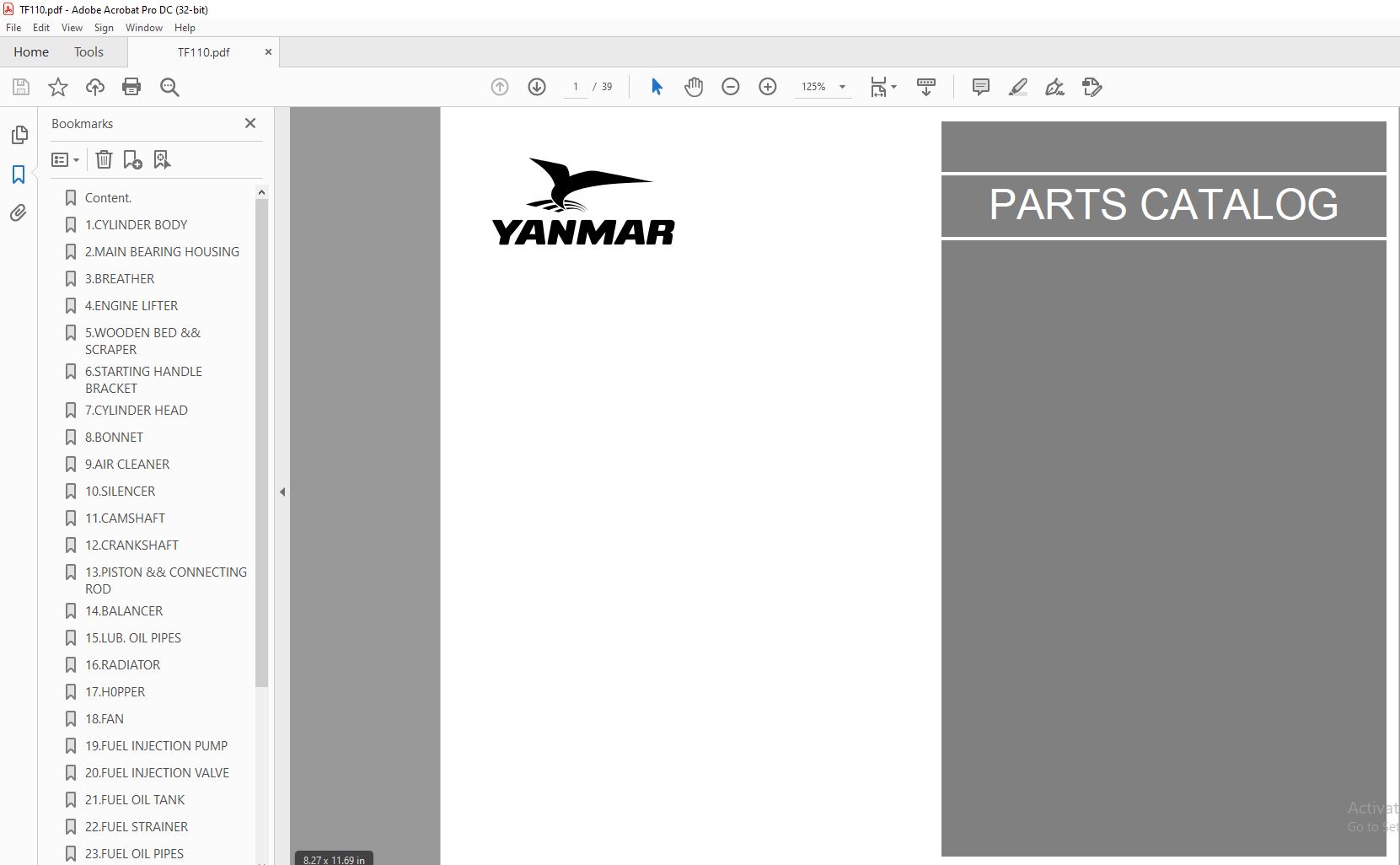 Yanmar TF110 120 Parts Catalog Manual – PDF DOWNLOAD – HeyDownloads ...