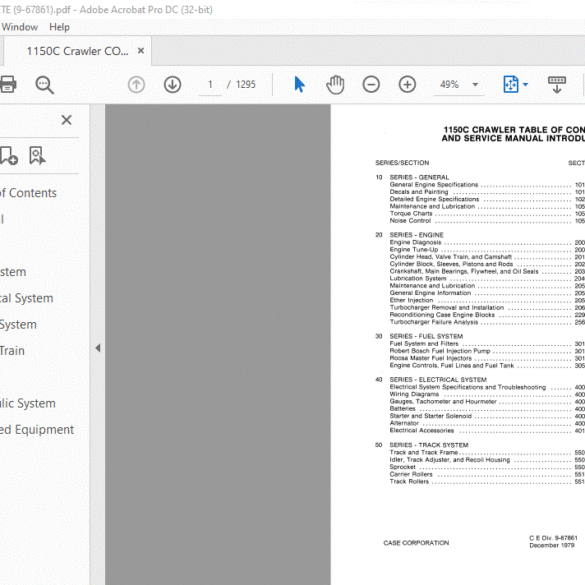 Case 1150C Crawler Service - HeyDownloads - Manual Downloads