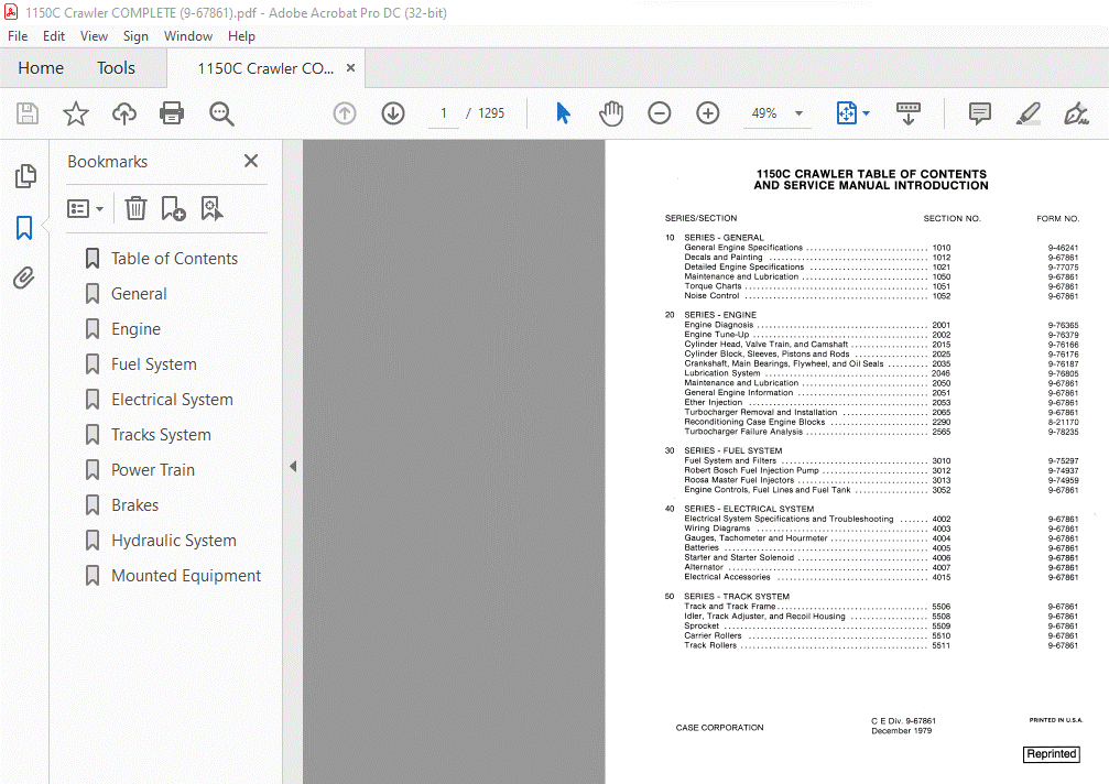 Case 1150C Crawler Service Manual - PDF DOWNLOAD - HeyDownloads ...