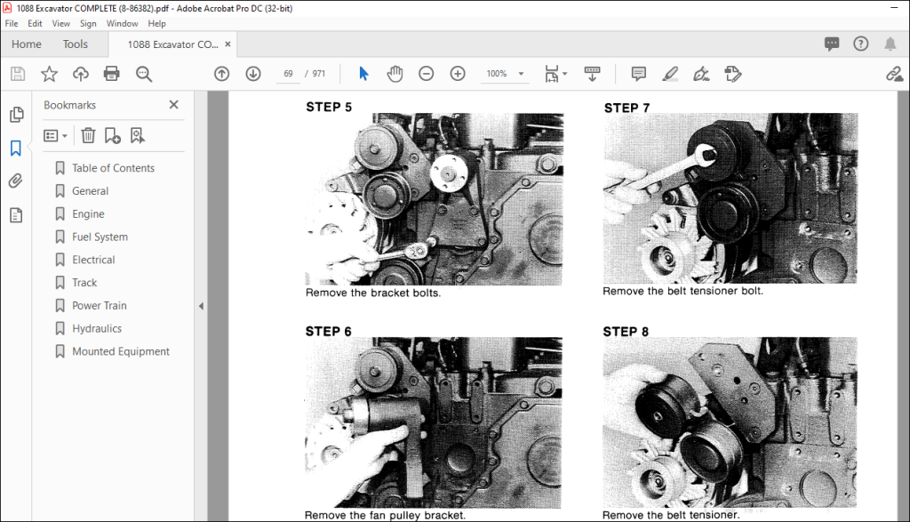 Case 1088 Crawler Excavator Service Manual 8-86401 - PDF DOWNLOAD ...