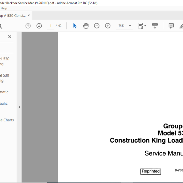 Case 530 Construction King Loader Service - HeyDownloads - Manual Downloads