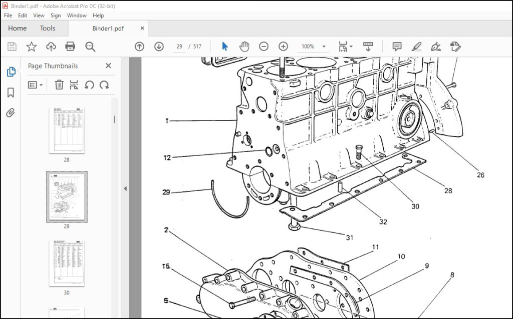 Case 580F Loader Backhoe Parts Catalogue Manual B3037 – PDF DOWNLOAD ...