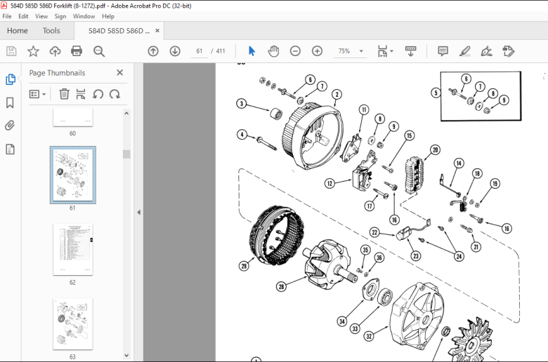 Case 584D 585D 586D Forklift Parts Catalog Manual 8-1272 - PDF DOWNLOAD ...