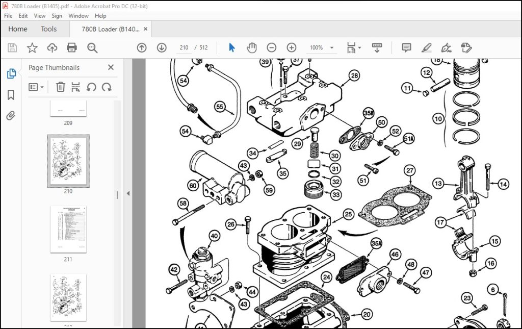 Case 780B Construction King Loader Backhoe Parts Catalog Manual B1405 ...
