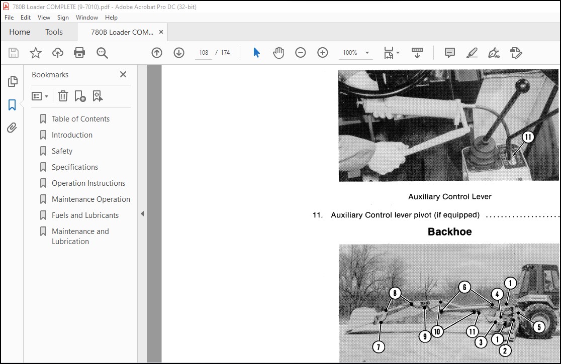 Case 780B Loader Backhoe Operators Manual 9-7010 – PDF DOWNLOAD ...