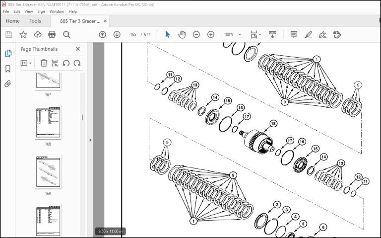 Case 885 Motor Grader Tier 3 Parts Catalog Manual – PDF DOWNLOAD ...