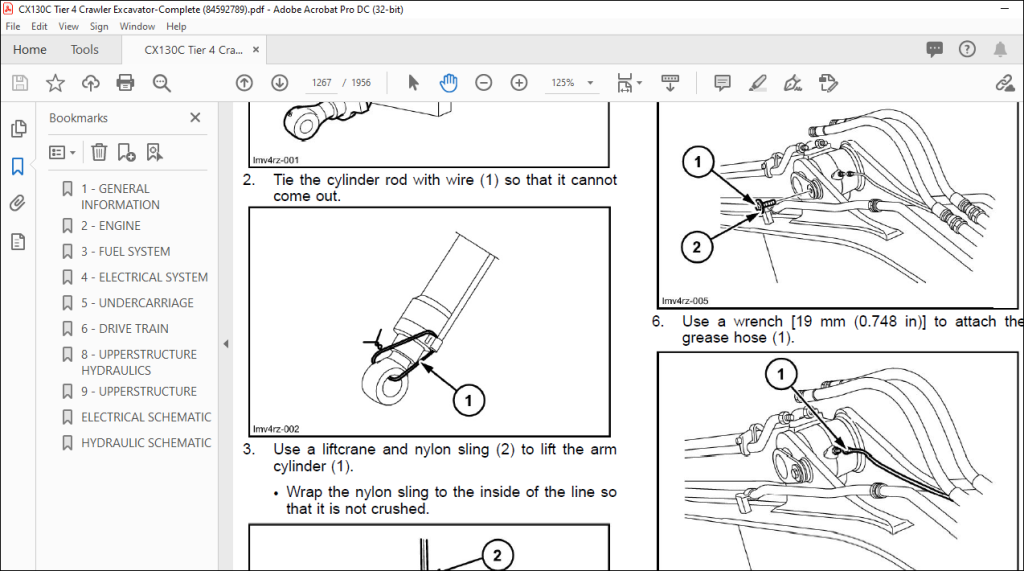CASE CX130C Tier 4 Crawler Excavator Service manual 84592789 PDF File ...