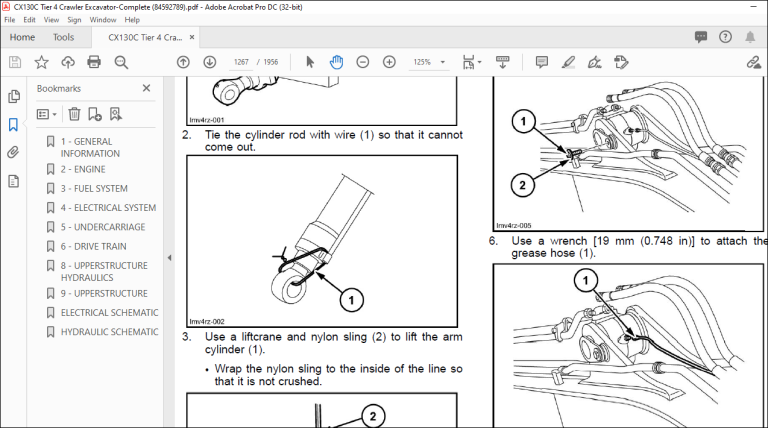 CASE CX130C Tier 4 Crawler Excavator Service manual 84592789 PDF File ...