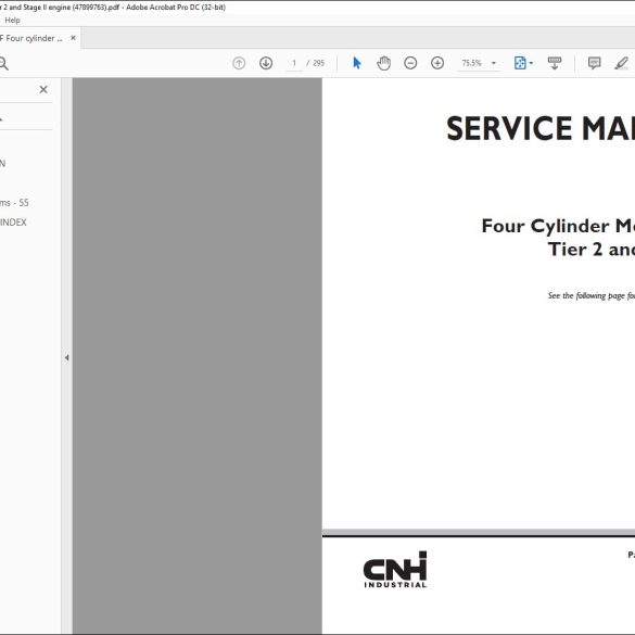 CNH NEF Four Cylinder Mechanical Tier 2 and Stage II Engine Service ...