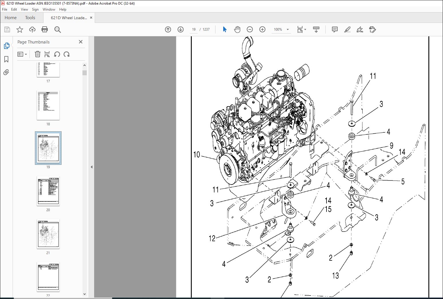 Case 621D Wheel Loader Parts Catalog Manual SN JEE0135501 & AFTER – PDF ...