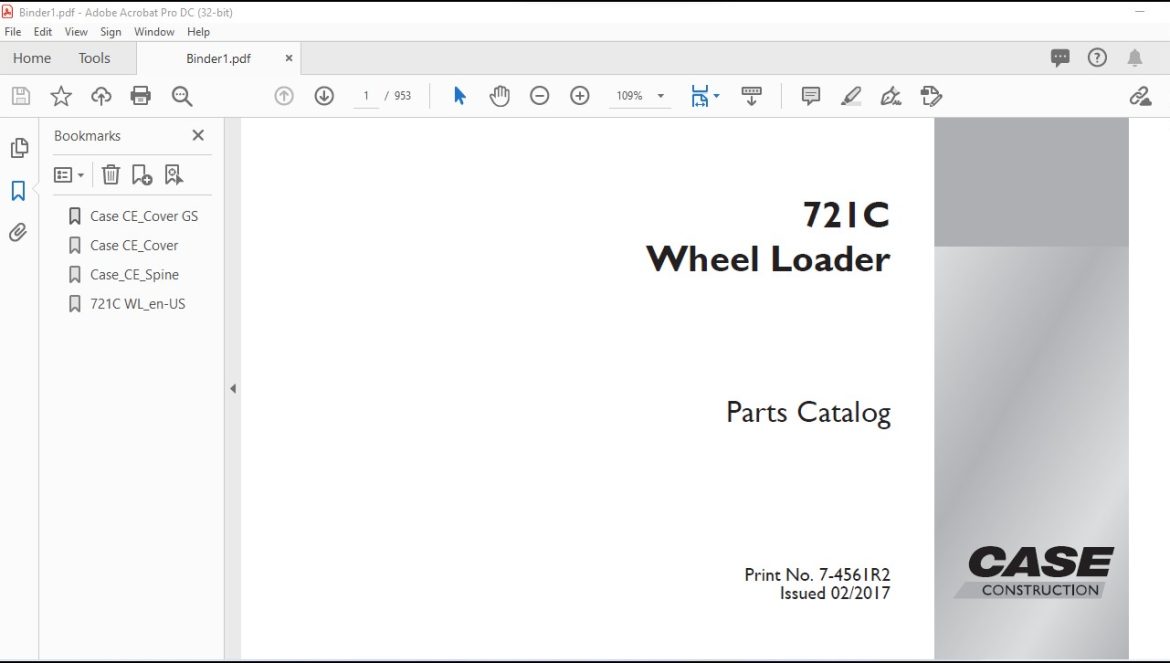 Case 721C Wheel Loader Parts Catalog Manual 7-4561R2 - PDF DOWNLOAD ...