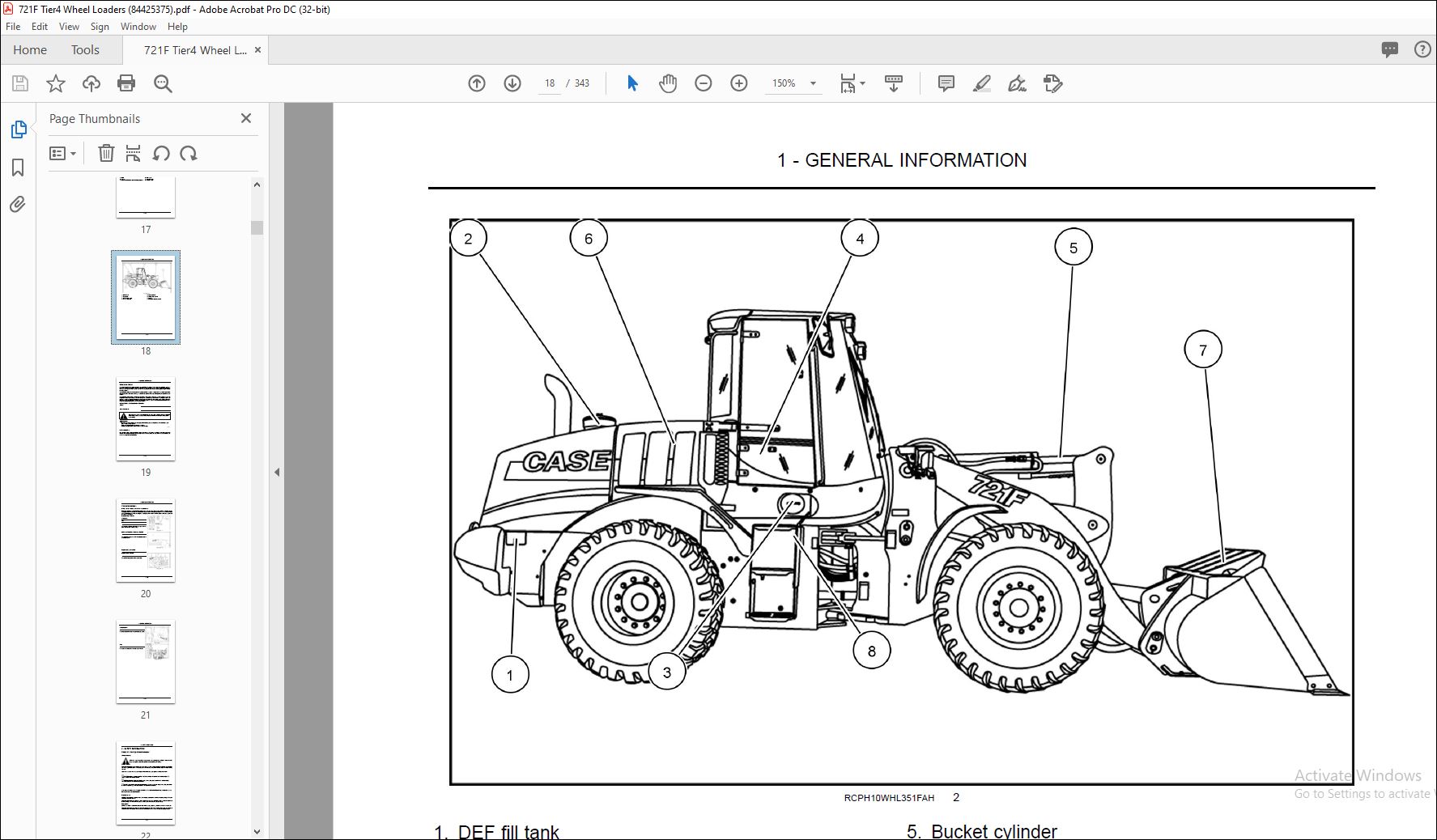 Case 721F Wheel Loaders Operator's Manual 84425375 - PDF DOWNLOAD ...