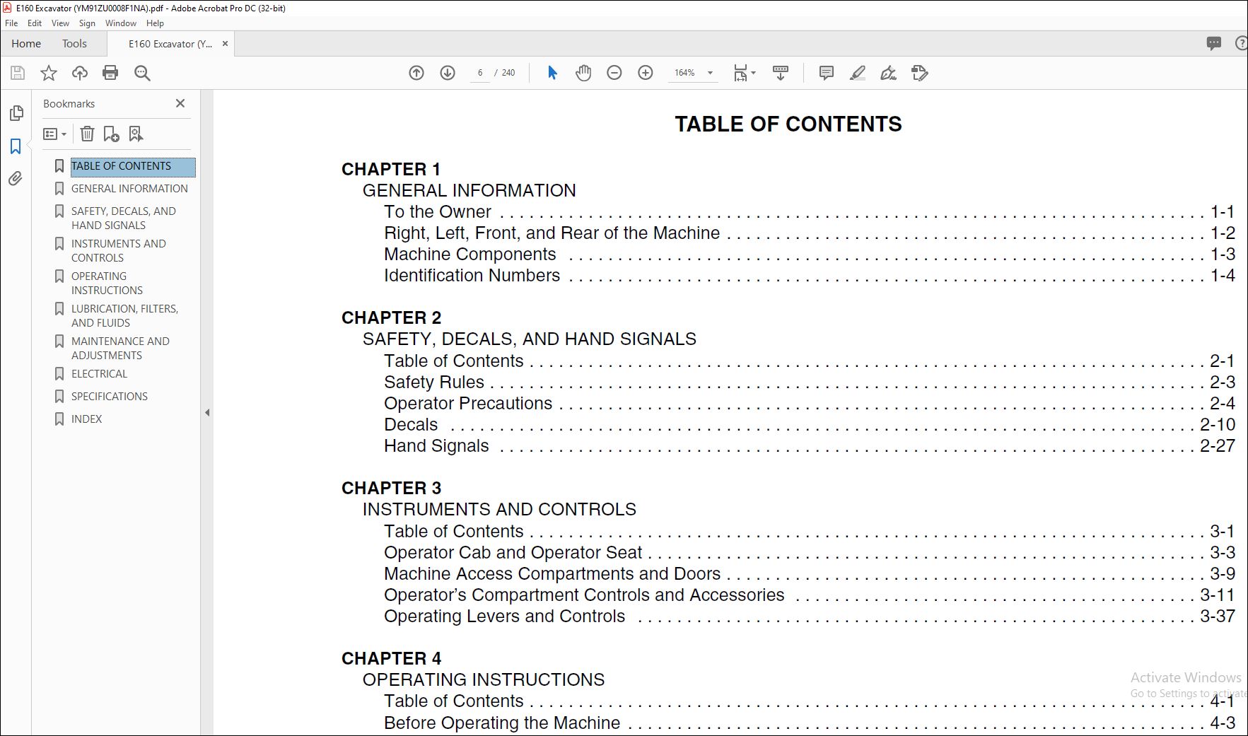 New Holland E160 Excavator Operator’s Manual YM91ZU0008F1 – PDF ...