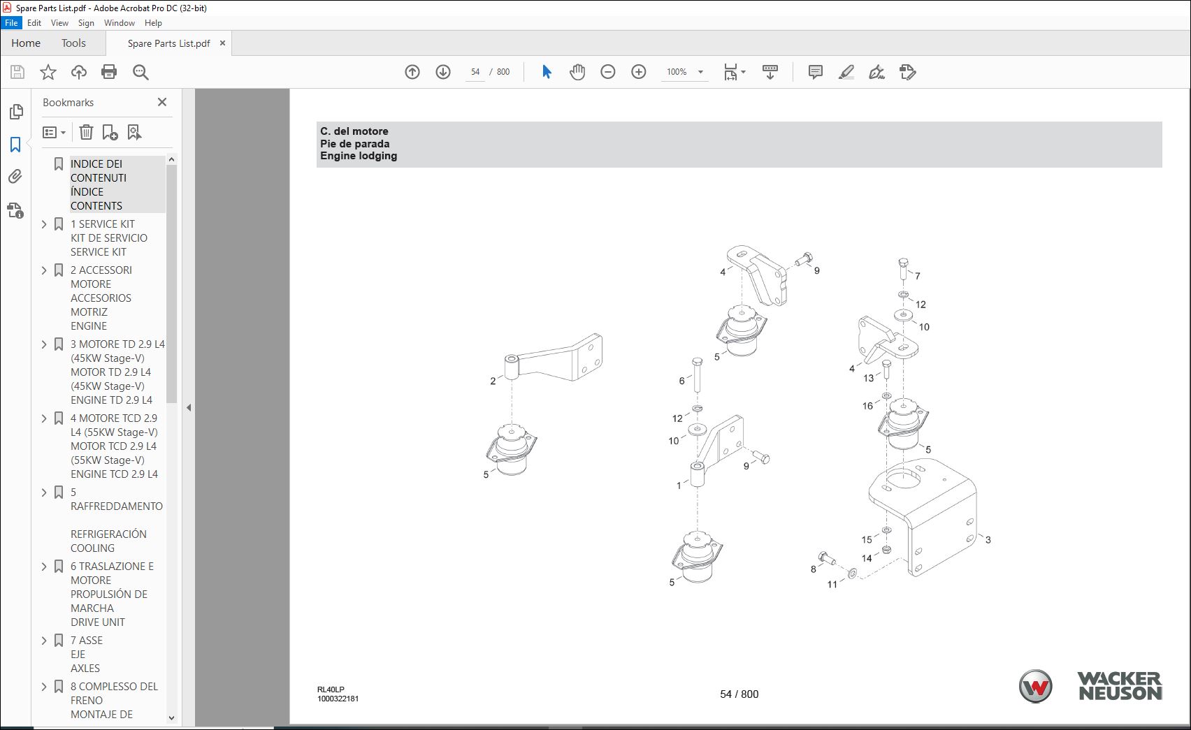 Wacker Neuson WL34 Wheel loader Spare parts catalog Manual – PDF ...