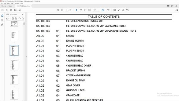 CNH RG170.B VHP-QSB Motor Grader Parts Catalog Manual - PDF DOWNLOAD ...