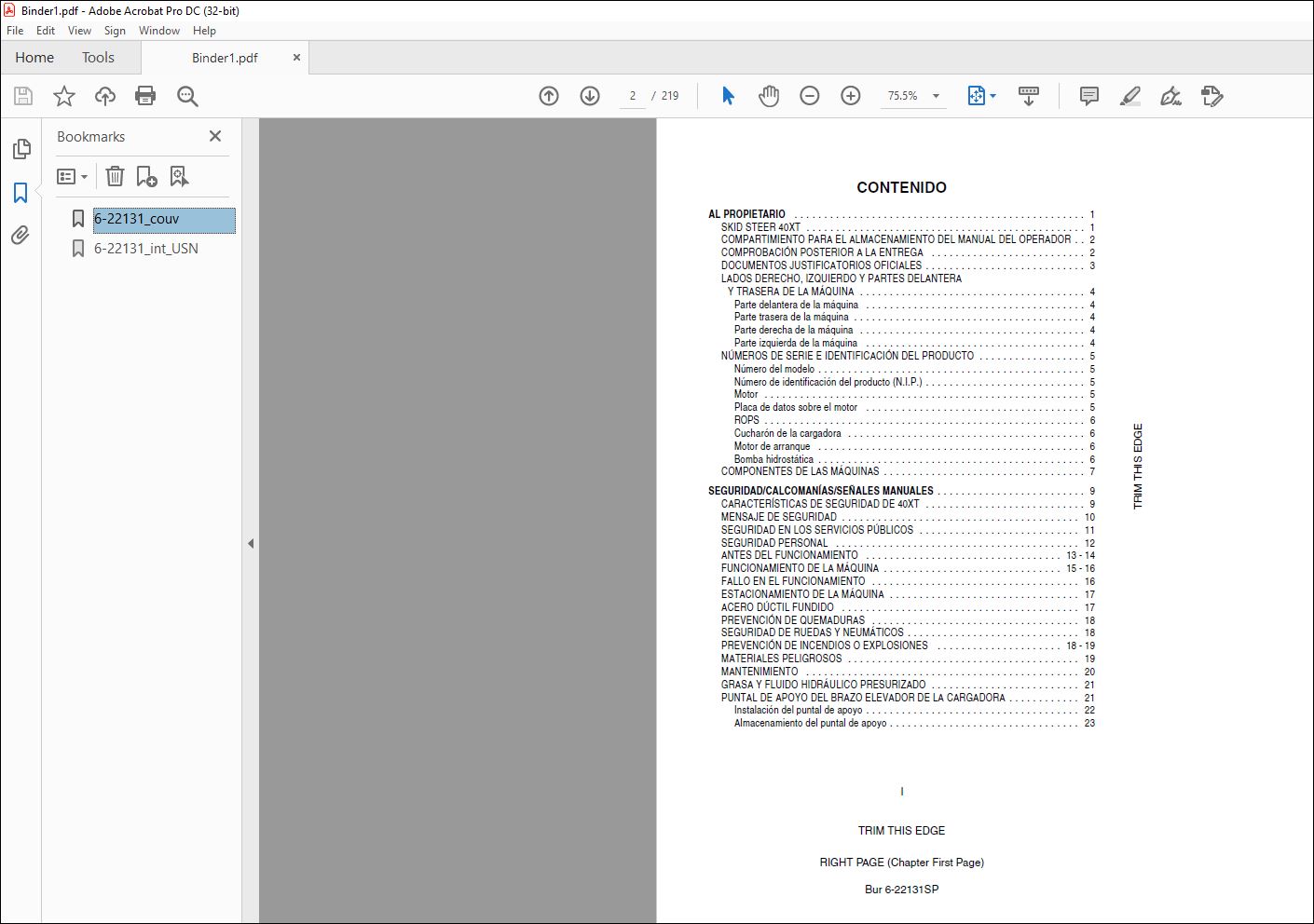 Case 40XT Skid-Steer Manual del Operario 6-22131 - PDF DOWNLOAD