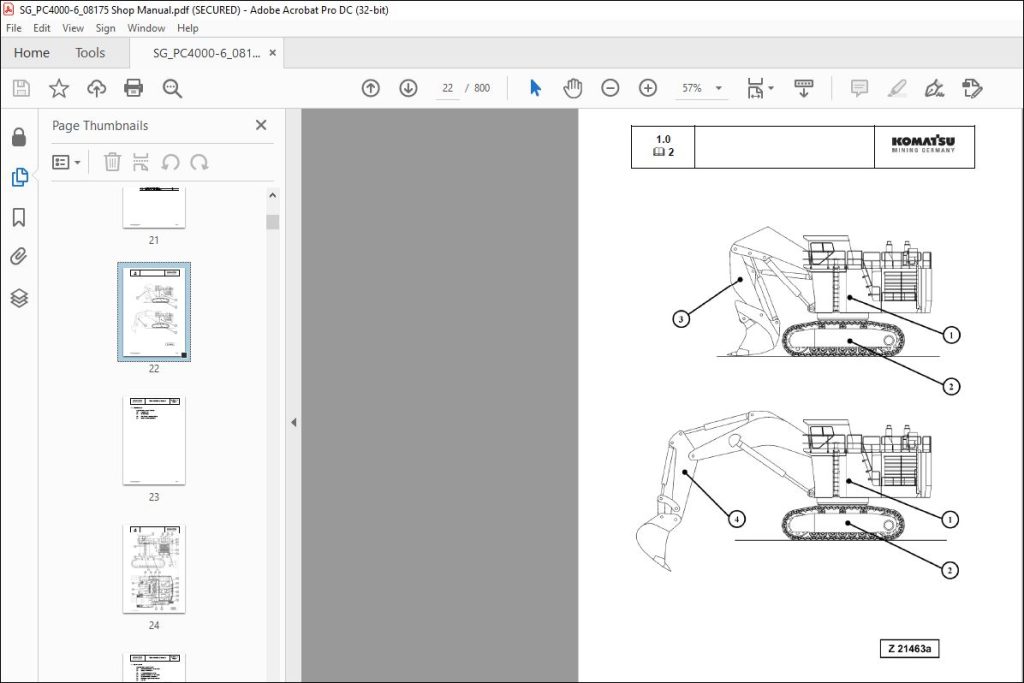 KOMATSU PC4000-6 DIESEL EXCAVATOR SERVICE MANUAL 08178/78/79/83/84 ...