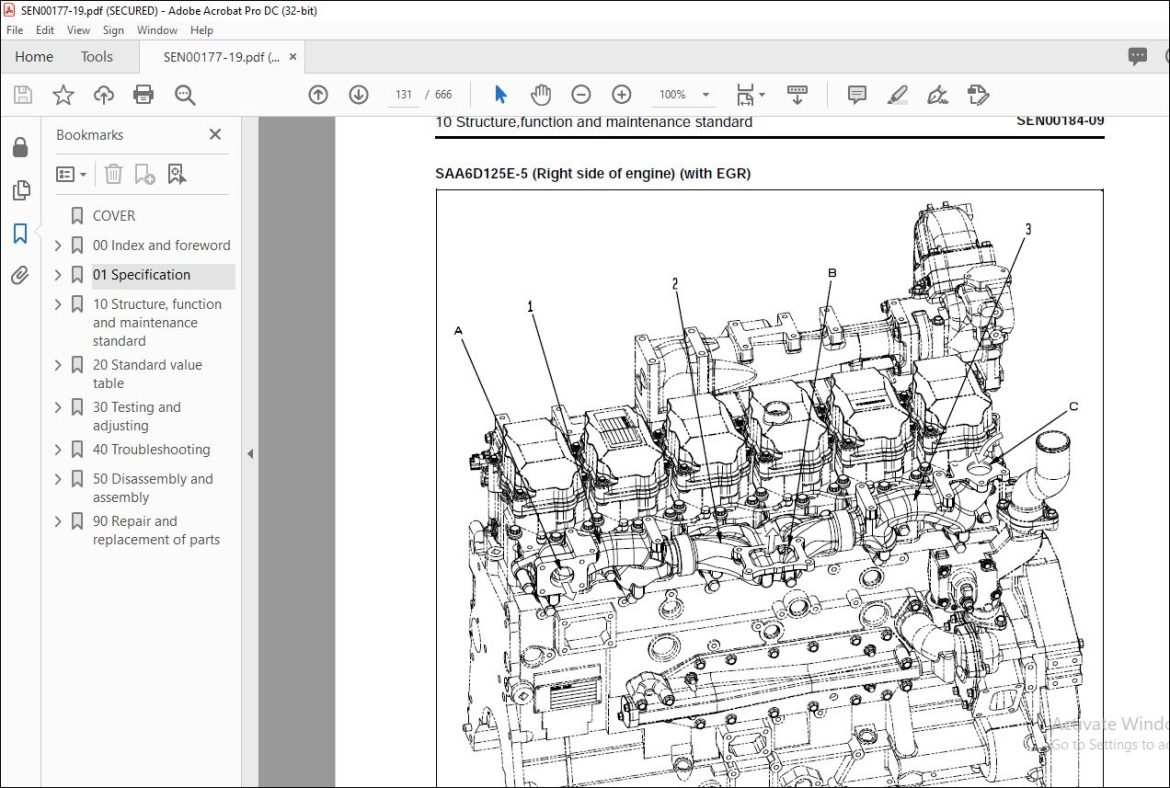 Komatsu 125E-5 Series Engine Shop Manual SEN00177-19 - PDF DOWNLOAD ...