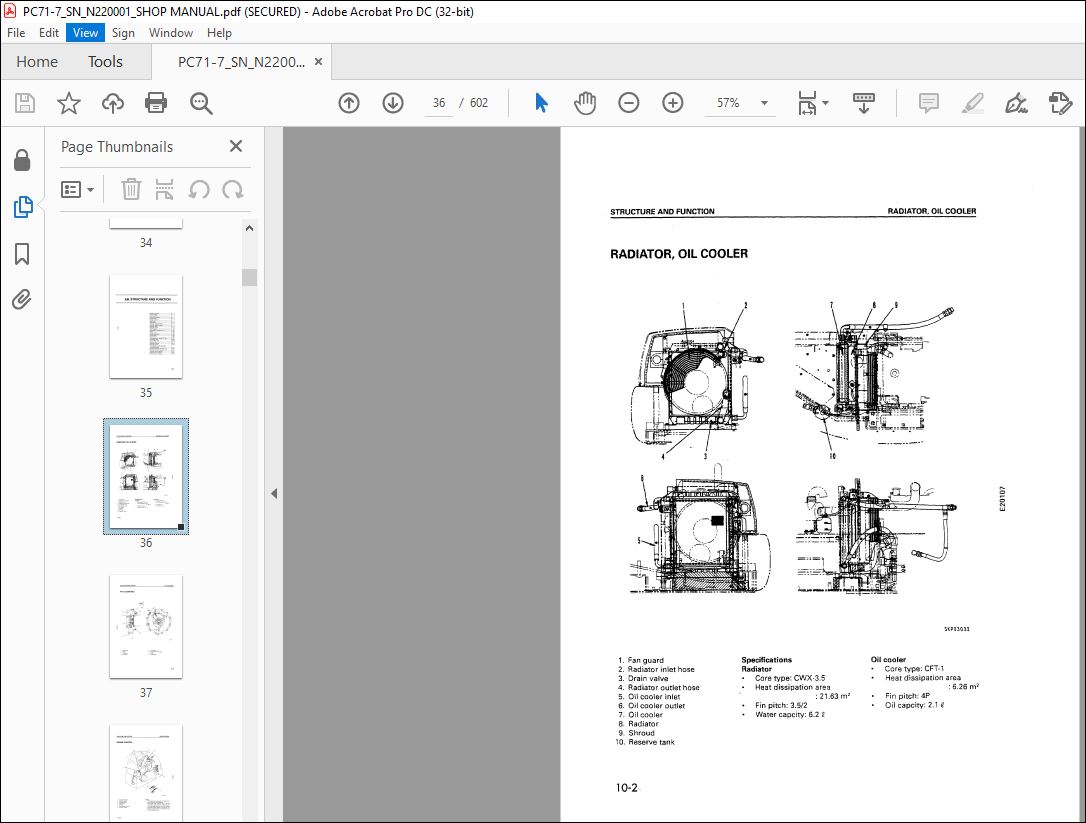Komatsu PC71 Hydraulic Excavator Shop Manual - PDF DOWNLOAD