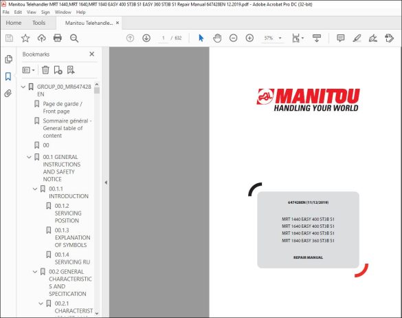 Manitou MRT 1440 EASY 400 ST3B S1 MRT 1640 EASY 400 ST3B S1 MRT 1840 ...