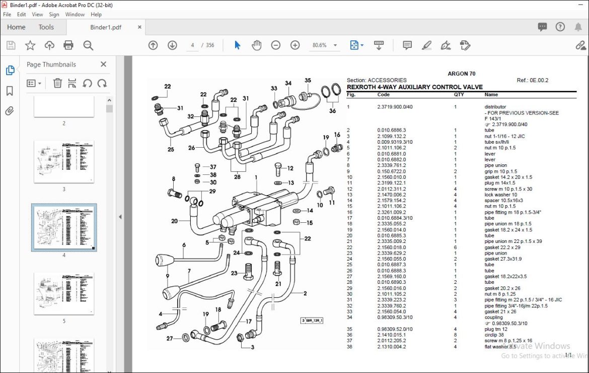 Same Tractor ARGON 70 Parts Catalog Manual - PDF DOWNLOAD