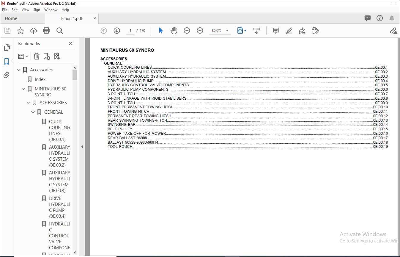 Same Tractor MINITAURUS 60 SYNCRO Parts Catalog Manual - PDF DOWNLOAD