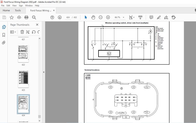 2002 Ford Focus Wiring Diagram Manual - PDF DOWNLOAD