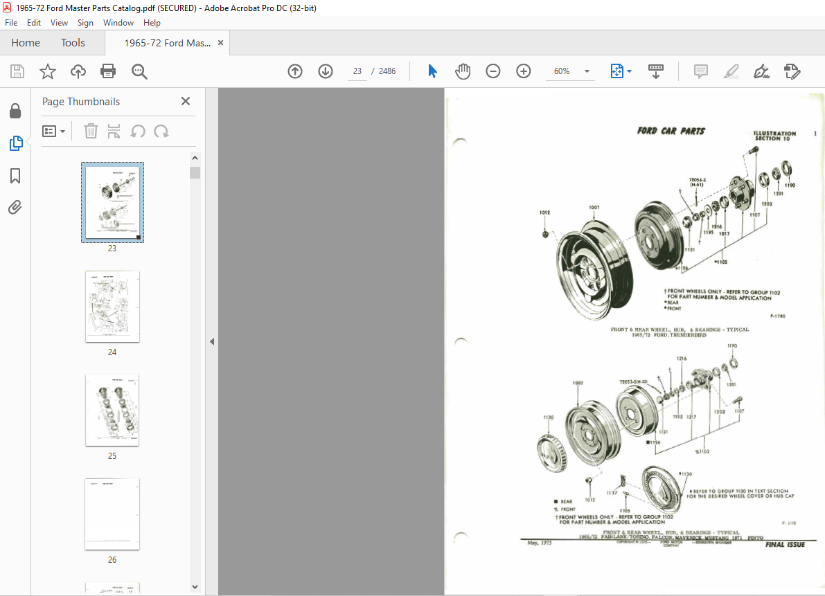 1965-1972 Ford Car Master Parts & Accessories Catalog Manual – PDF ...