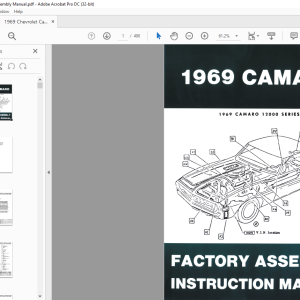 1969 Chevrolet Camaro 12000 Series Factory Assembly Instruction ...