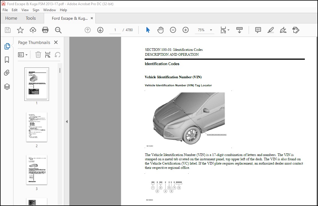 2013-2017 Ford Escape & Kuga Factory Service Manual - PDF DOWNLOAD ...