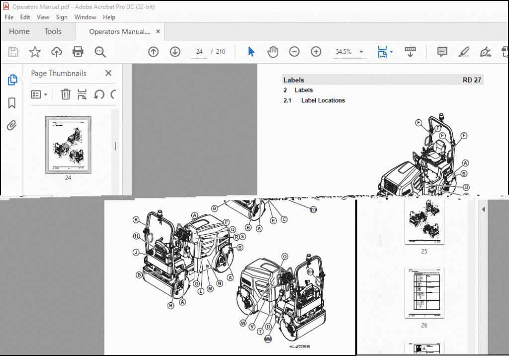 Wacker Neuson RD 27-100 RD 27-120 Roller Operator's Manual - PDF ...