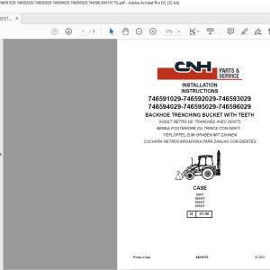 CNH BACKHOE TRENCHING BUCKET WITH TEETH 580T 580ST 590ST 695ST ...