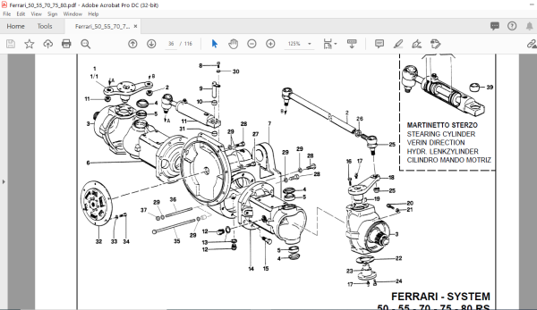 Ferrari System 50 55 70 75 80 RS Parts Catalogue Manual - PDF DOWNLOAD